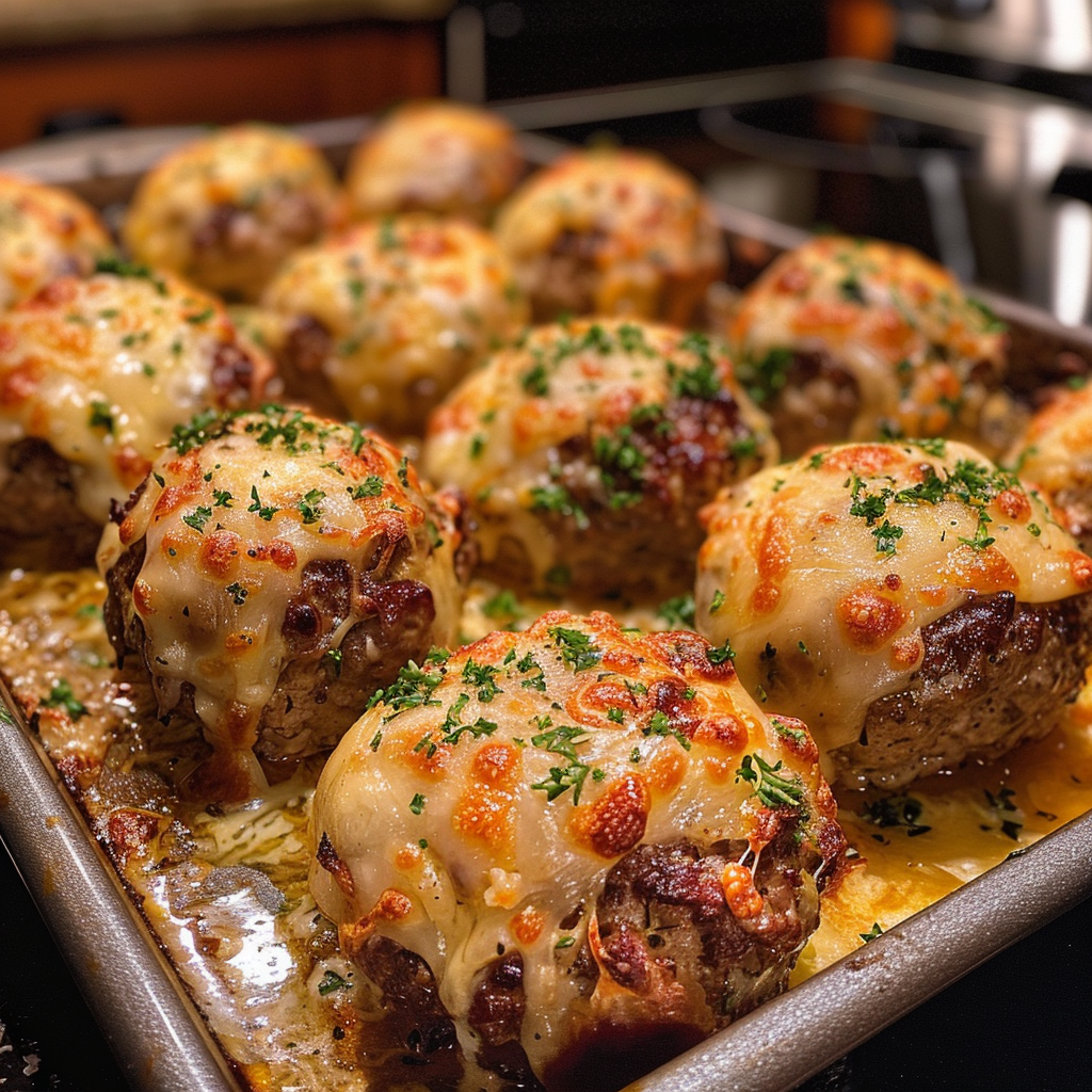 Garlic Parmesan Cheeseburger Bombs Recipe | Easy & Cheesy