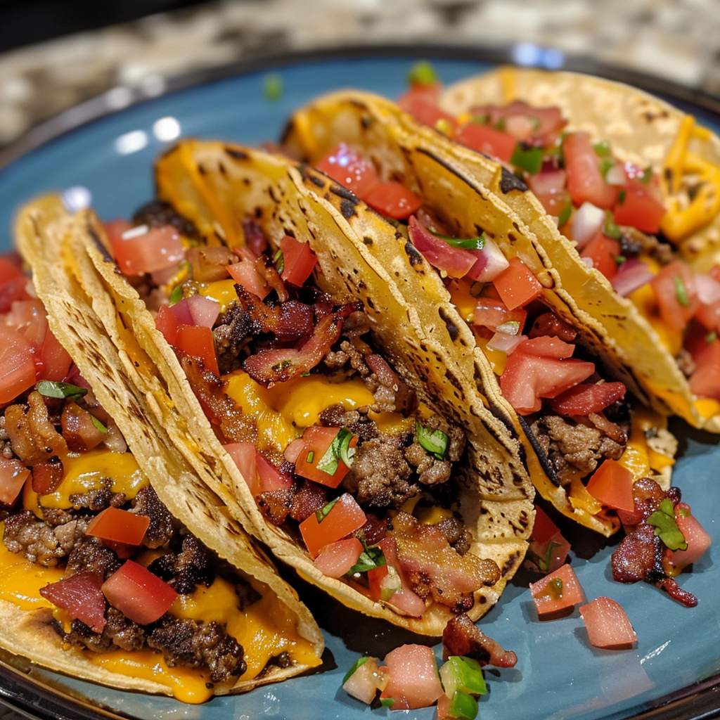Loaded Bacon Cheeseburger Tacos Recipe | Ultimate Flavor Bomb