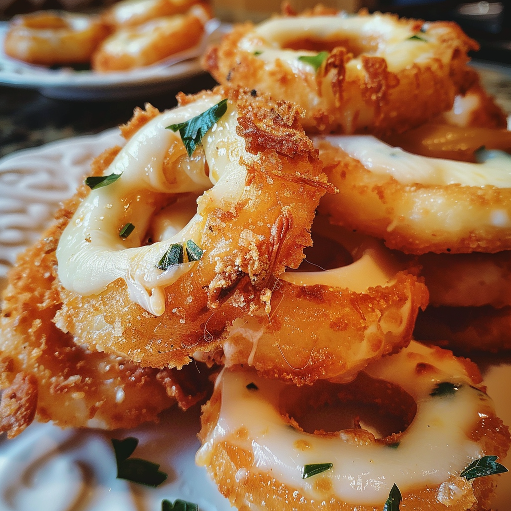 Cheesy Stuffed Mozzarella Onion Rings – Easy Recipe Guide